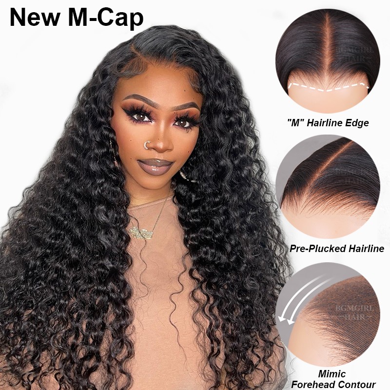M-cap Deep Wave 9x6 Wear Go Wig HD Lace Pre-Bleached Tiny Knots Pre ...