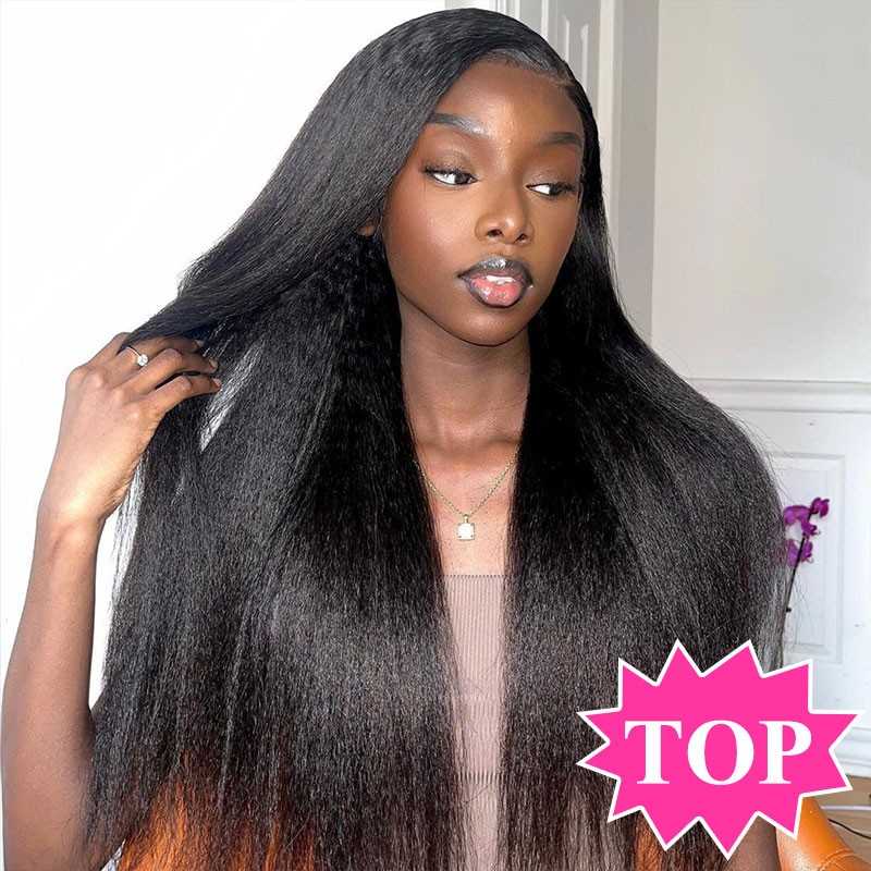 Kinky Straight Wear Go Wig HD Lace Front 180% Density Glueless Wig | BGMgirl Hair BGMgirl